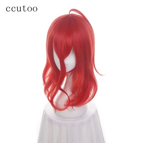 Ccutoo красный вьющийся парик Houseki no Kuni Cinnabar