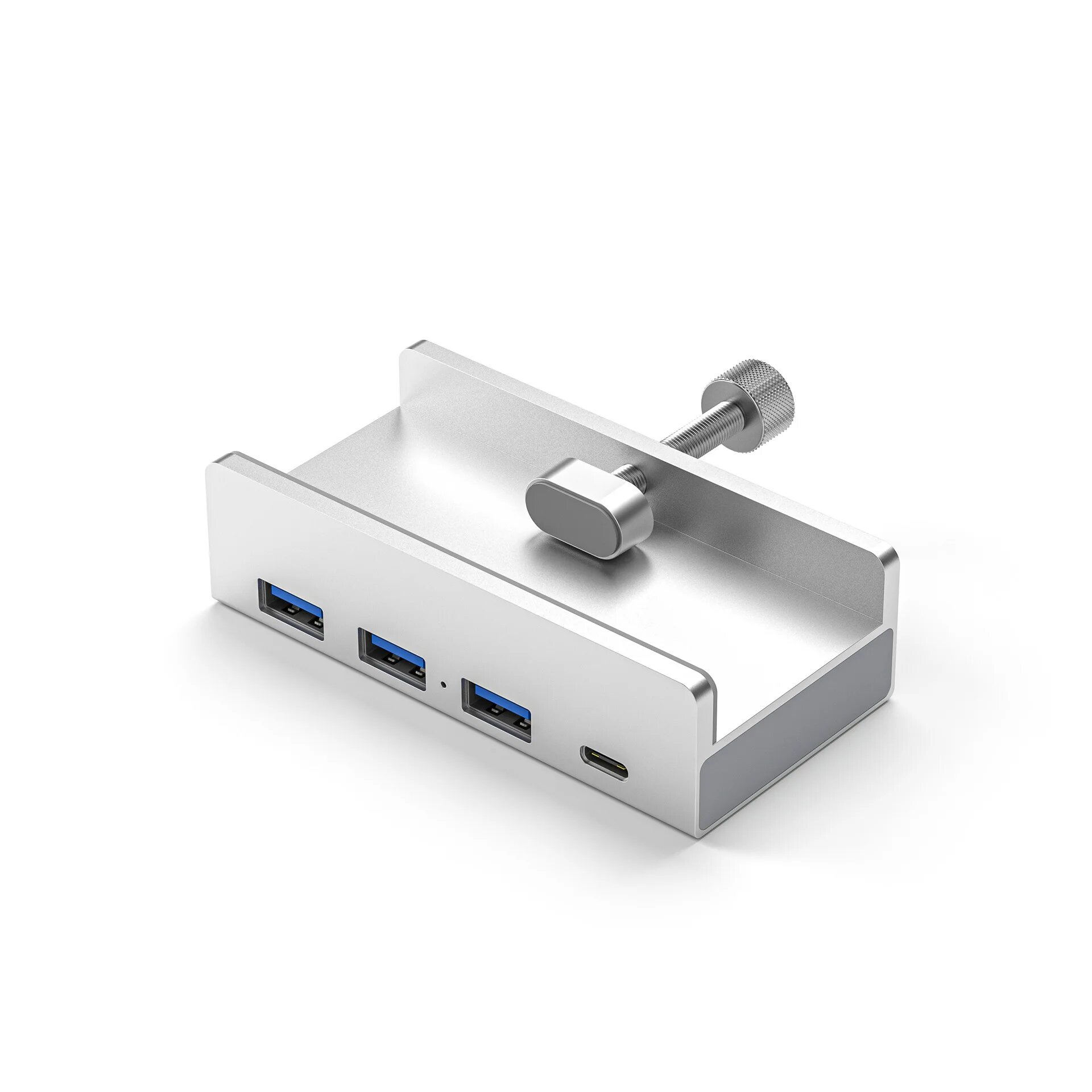 USB 3.0 хаб алюминиевый, 4 порта, Цвет: 3 USB 1 TYPE C