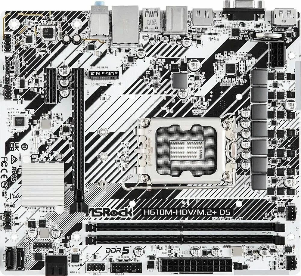 Материнская плата Asrock H610M-HDV/M.2+ D5