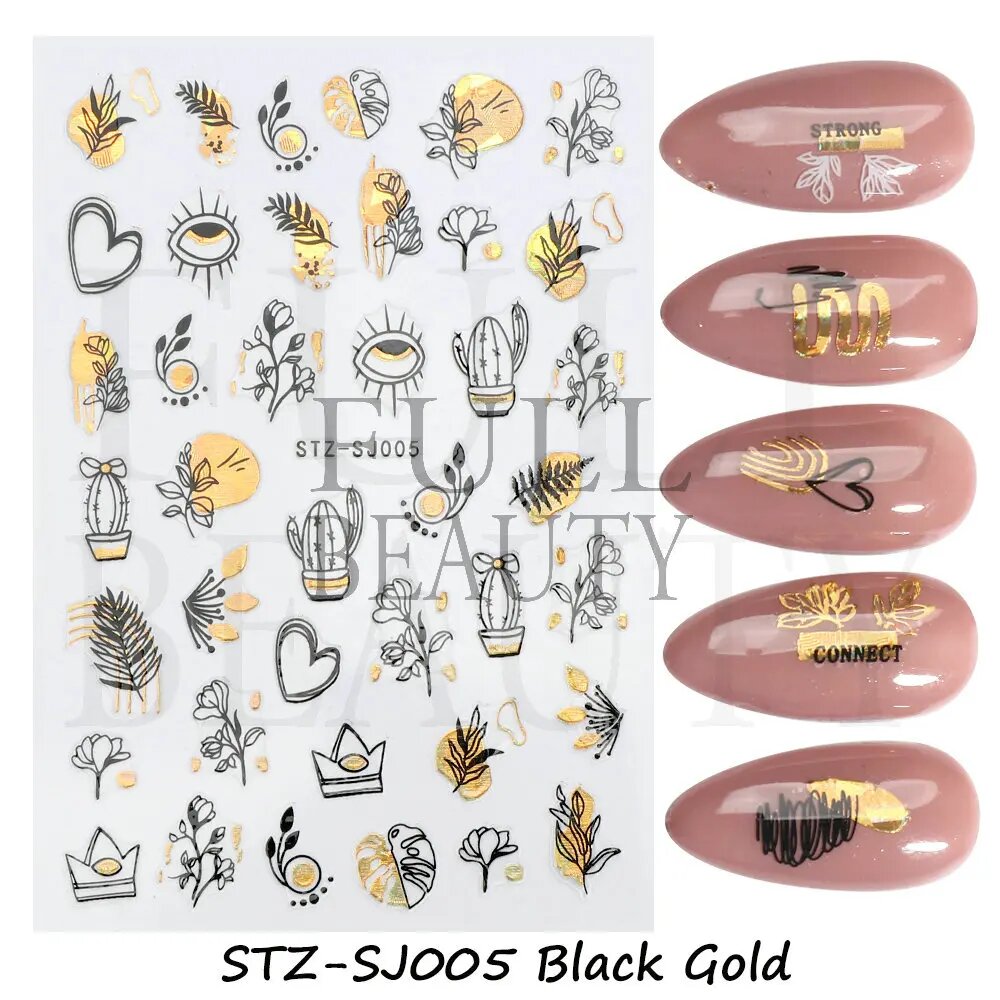 3D наклейки для ногтей с синими и зелеными глазами, самоклеящиеся наклейки-слайдеры, татуировка с большими глазами, страшные наклейки для ногтевого дизайна, украшения «сделай сам», аксессуары