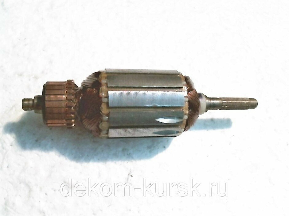 Якорь триммера Калибр ЭТ-450 ротор L=123мм Dобмотки=35 мм Dколлектора=22мм