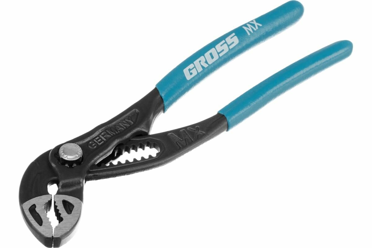 Клещи переставные, кнопочный механизм, обливные рукоятки, 180 мм Gross