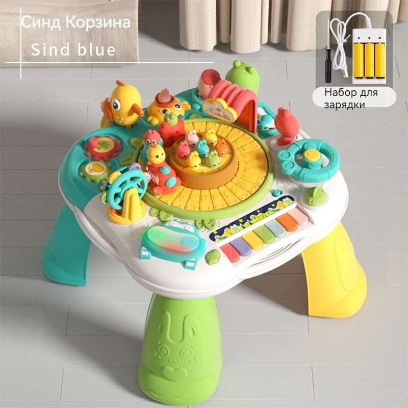 Игровой стол chuanyv, многофункциональный, для раннего обучения детей, зеленый, 34x34 см