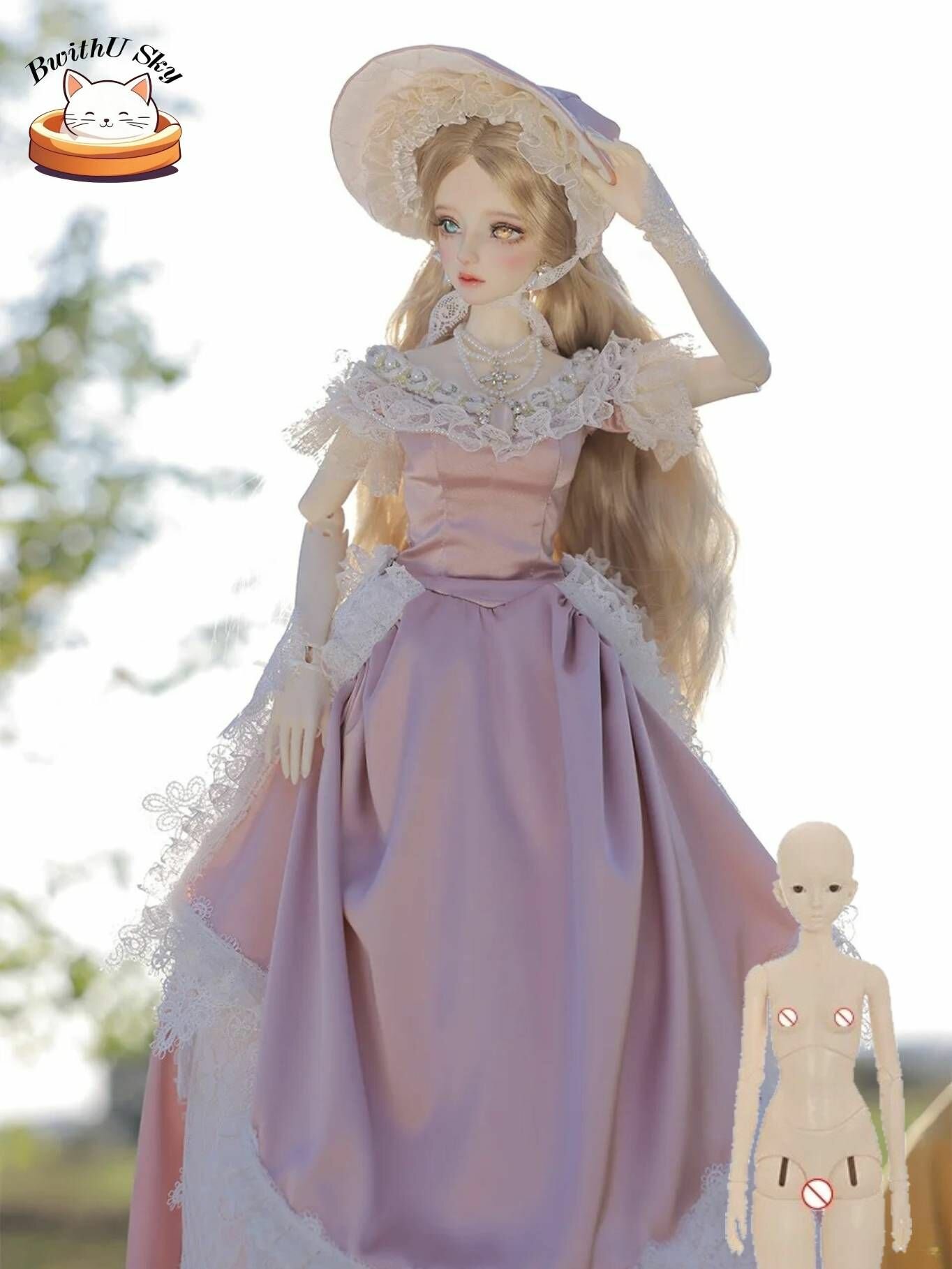 BwithU Shaina 1/3 BJD обнаженная кукла с нормальной кожей, без макияжа, без аксессуаров