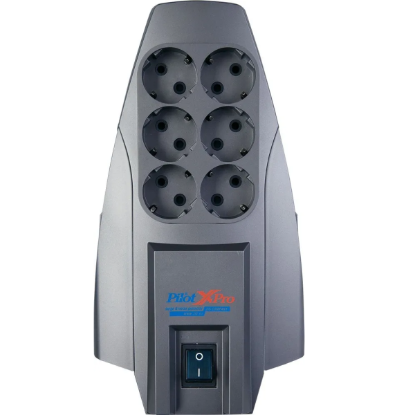 Сетевой фильтр Pilot X-Pro 3м (6 розеток) Серый