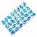 Стразы хрустальные синие 13x22mm Aquamarine AB 20шт