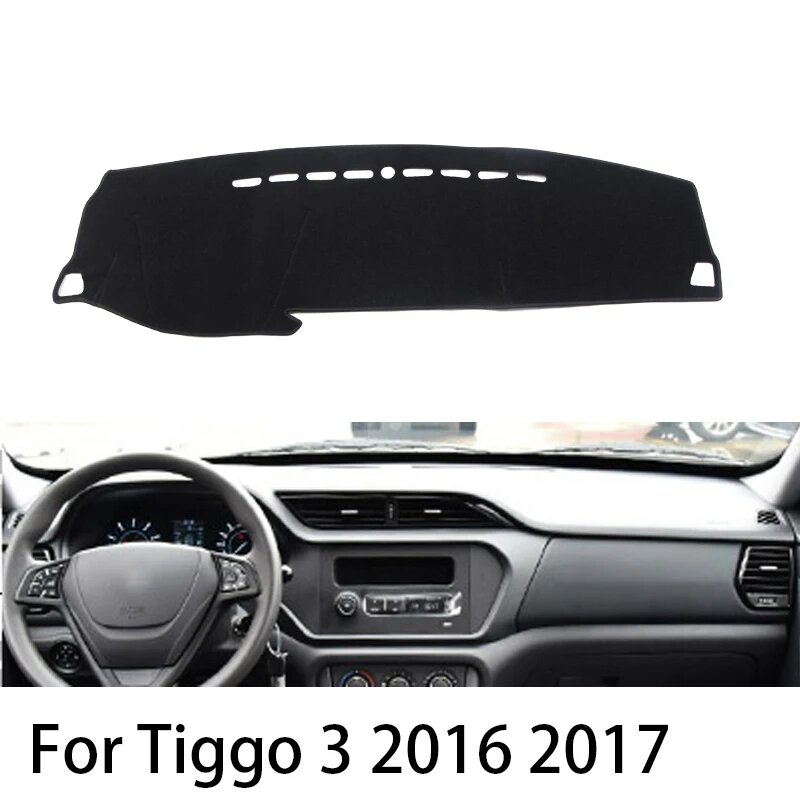 Для Chery tiggo 3 2016 2017, чехлы на приборную панель автомобиля с правым и левым рулем, коврик, подушка, коврики, аксессуары Left Hand Drive, Red Edge
