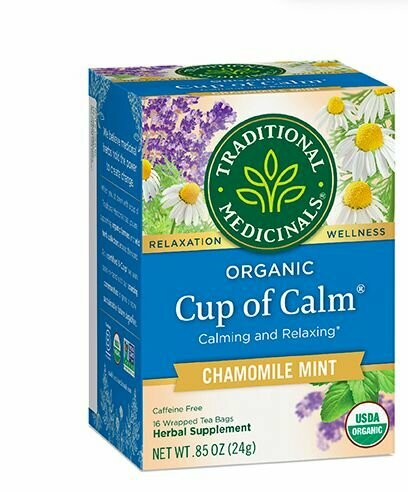 Traditional Medicinals, Cup of Calm, Ромашка и мята, 16 чайных пакетиков, 24 г