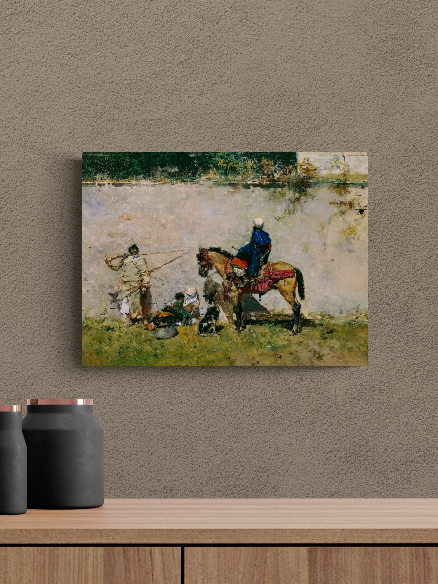 Картина Мариано Фортуни "Марокканцы" 40х30 см на стену