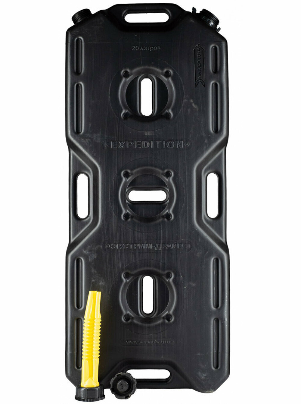 Канистра экстрим "драйв" 20 литров ДхШхВ: 830х80х350 мм, россия (с насадкой-носиком)