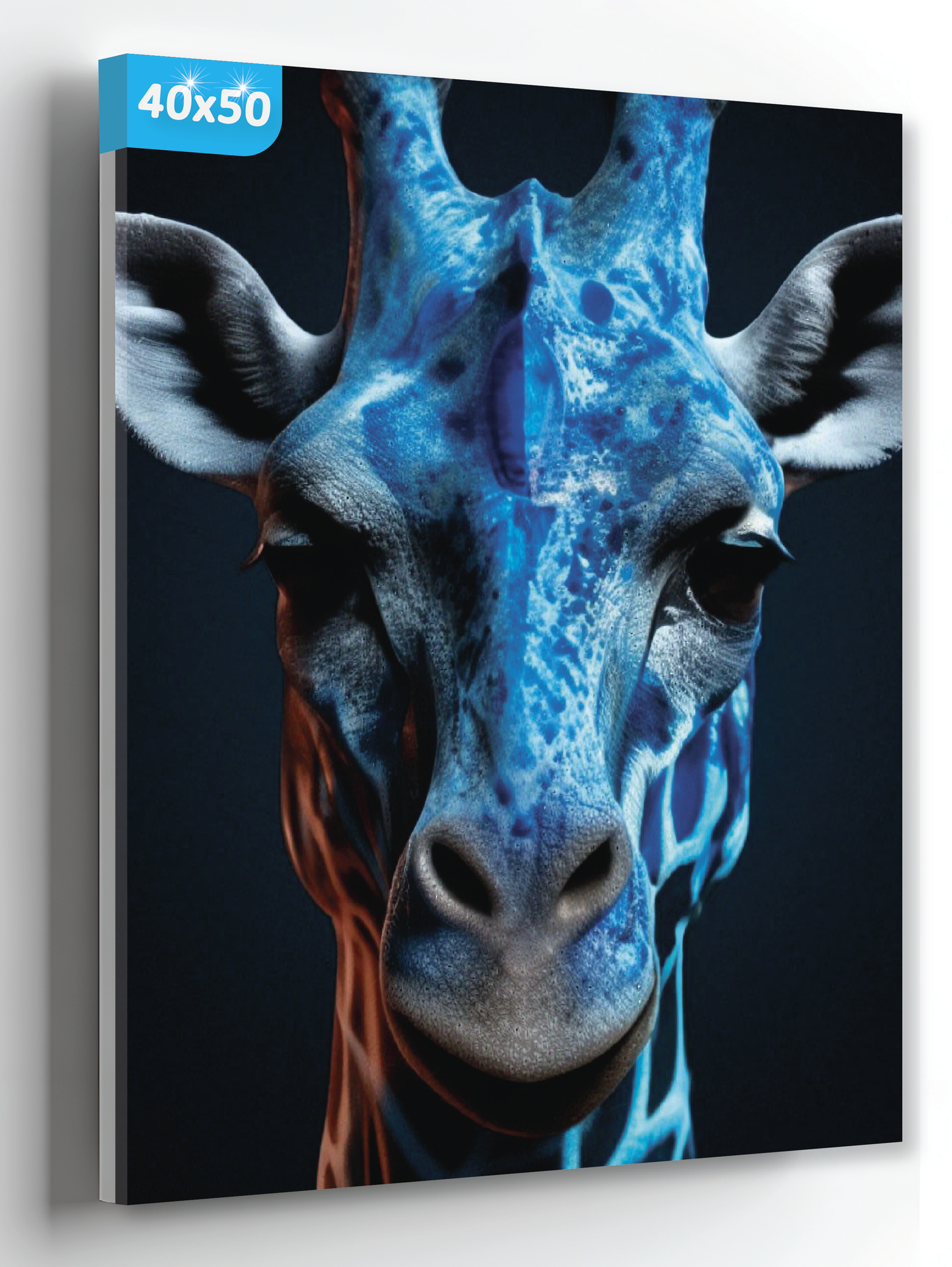 Алмазная мозаика 40х50 на подрамнике картина стразами алмазная вышивка жираф