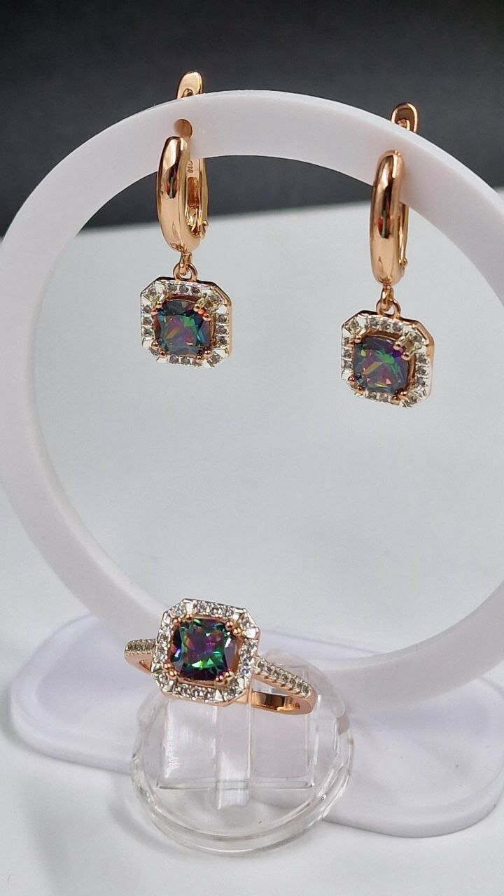 Комплект бижутерии, фианит