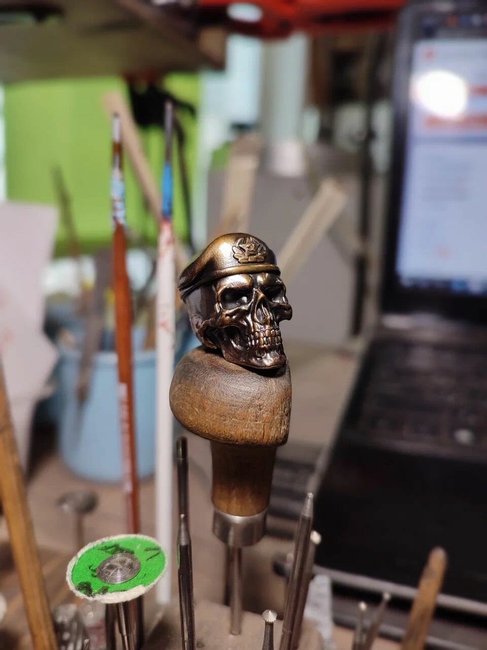 Бусина из латуни "ВДВ"