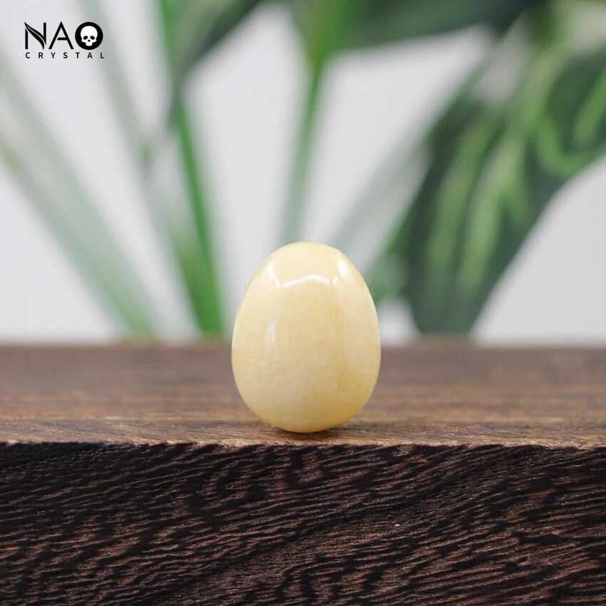 Драгоценный камень яйцо 15x20 мм Yellow Jade