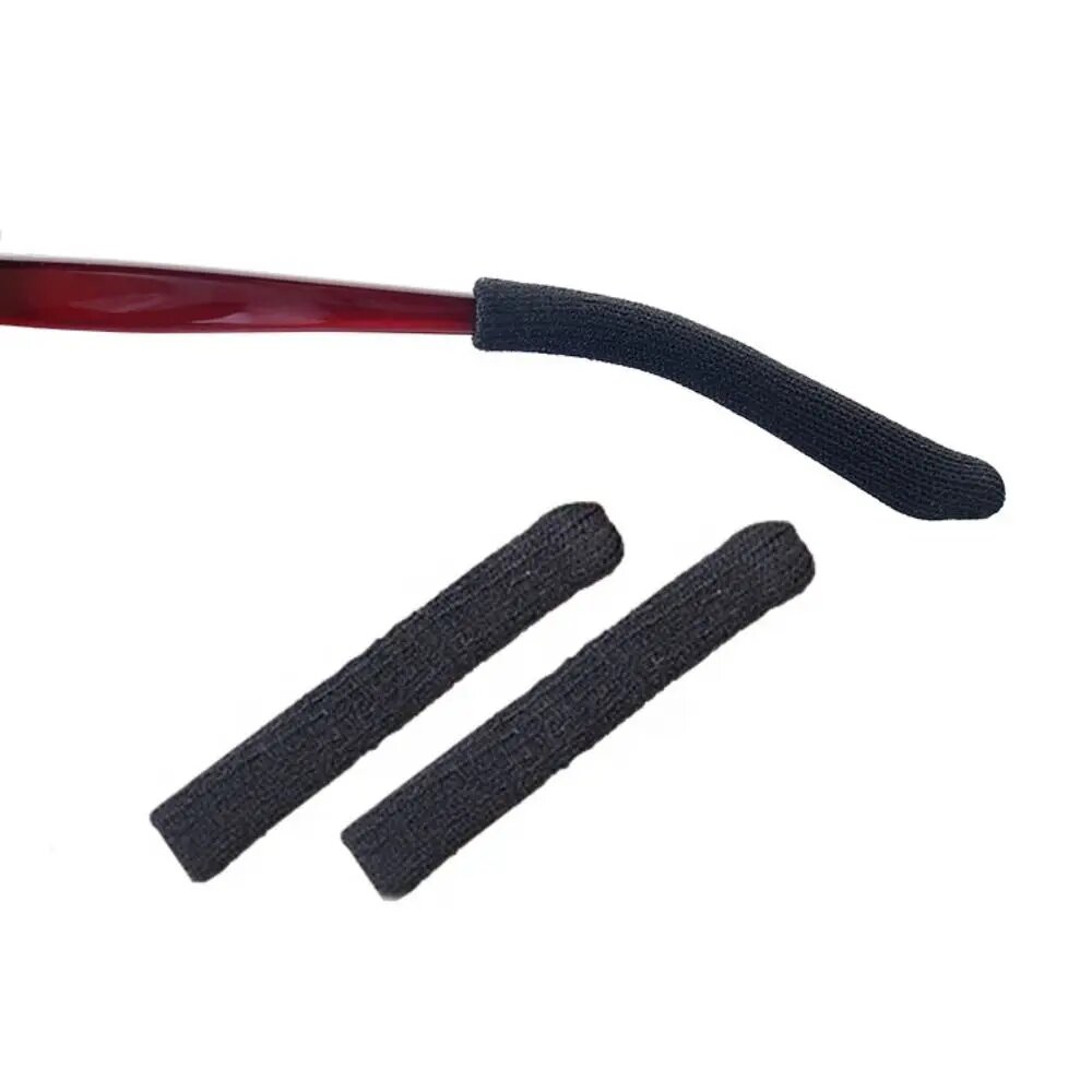 Трикотажные накладки на дужки очков силиконовые Бордовый, black