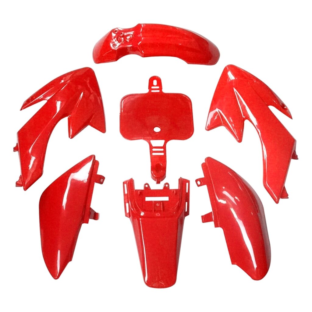 Пластиковое крыло кузова обтекателя для питбайка CRF50 XR50 2021 года выпуска красный
