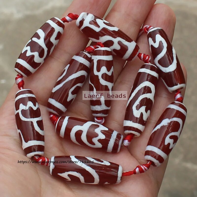 Бусины из красного агата лаerf beads 28-30 мм 3 шт Бордовый, LOTUS FLOWER