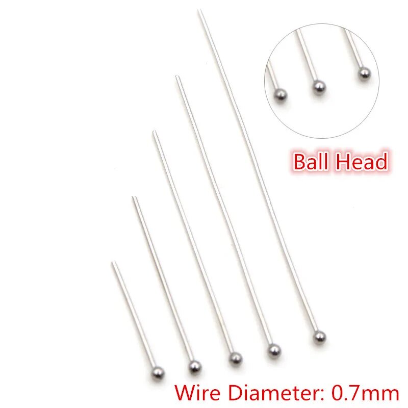 Шариковые булавки из нержавеющей стали, 45 мм, Ball Head