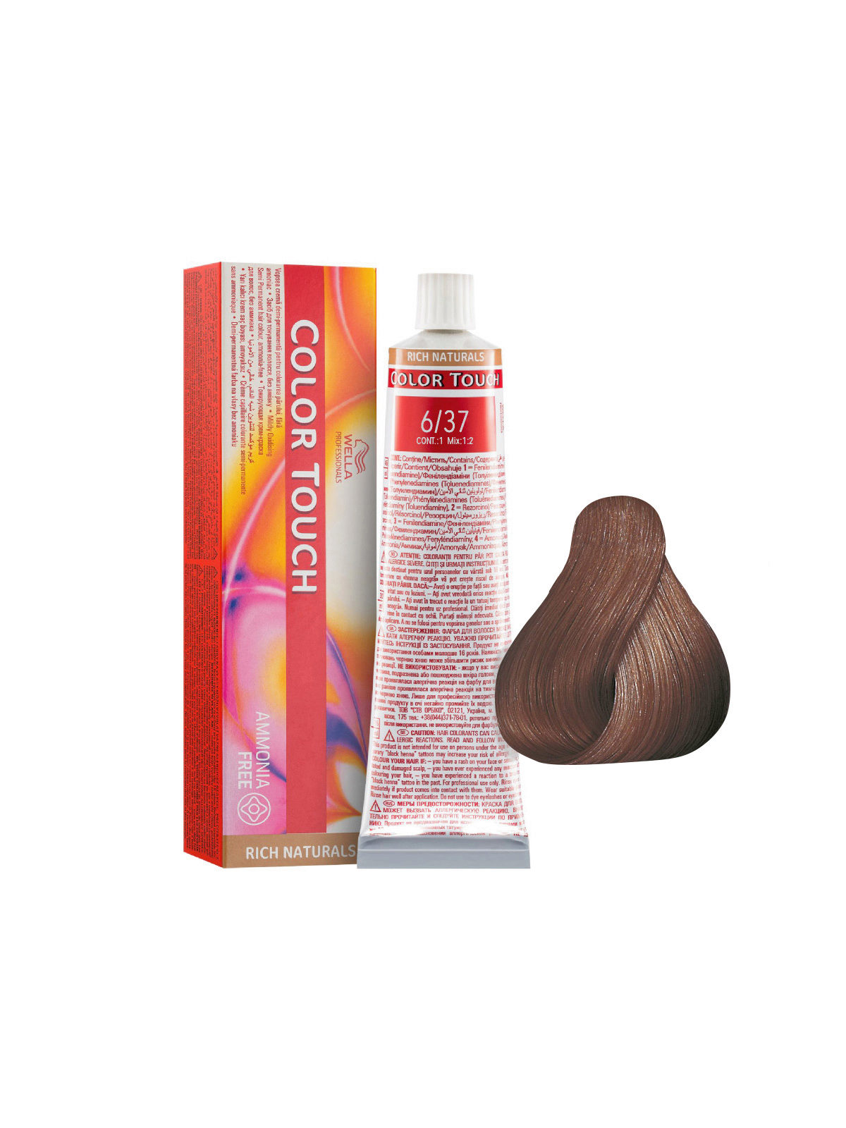 Wella Color Touch 6/37 - Тонирующая краска без аммиака темный блонд золотисто-коричневый 60 мл