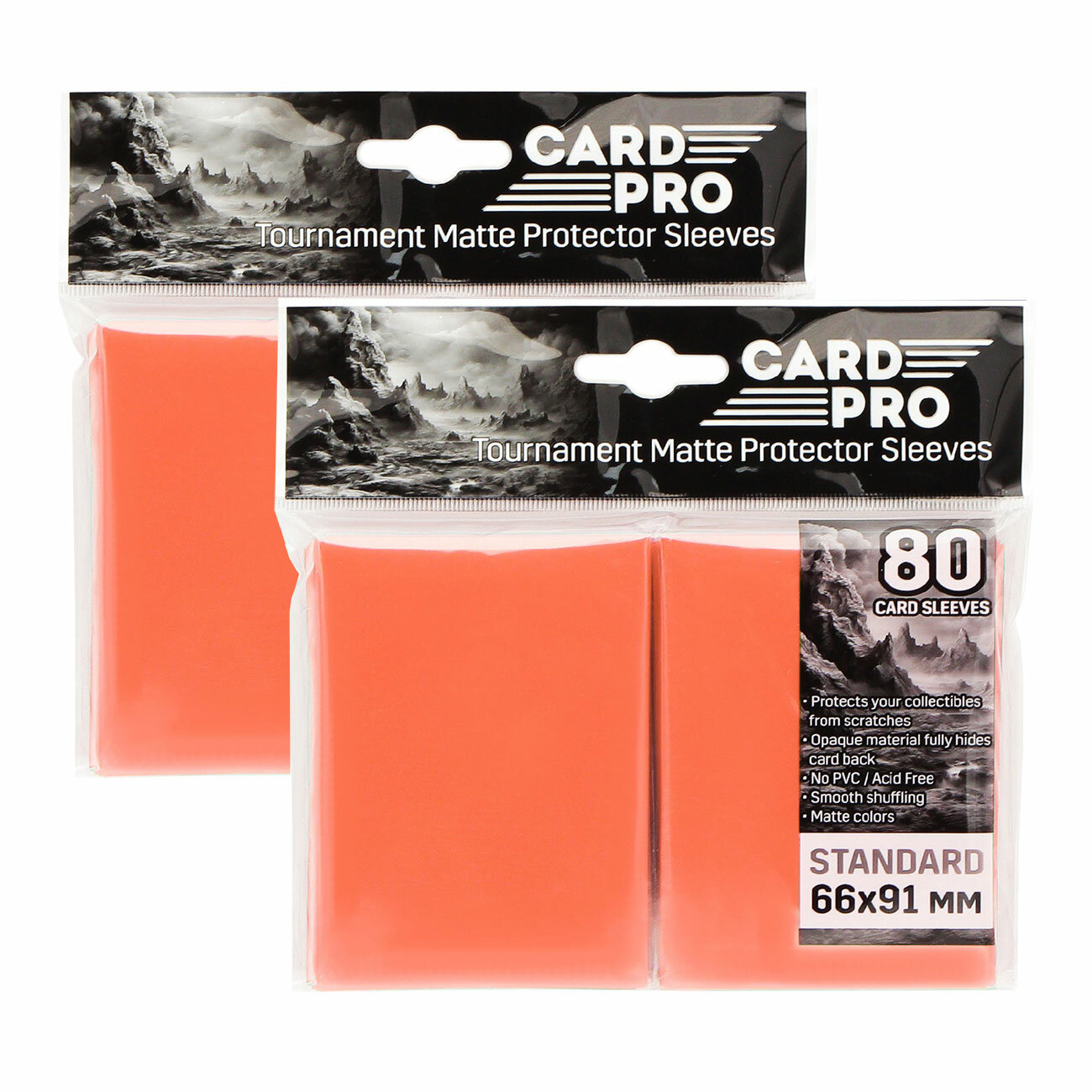 Оранжевые протекторы Card Pro Matte 160 шт. 66x91 мм - для карт MTG, Pokemon