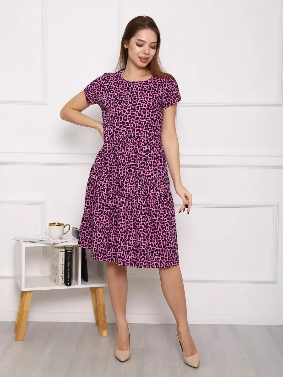 Платье трикотажное больших размеров