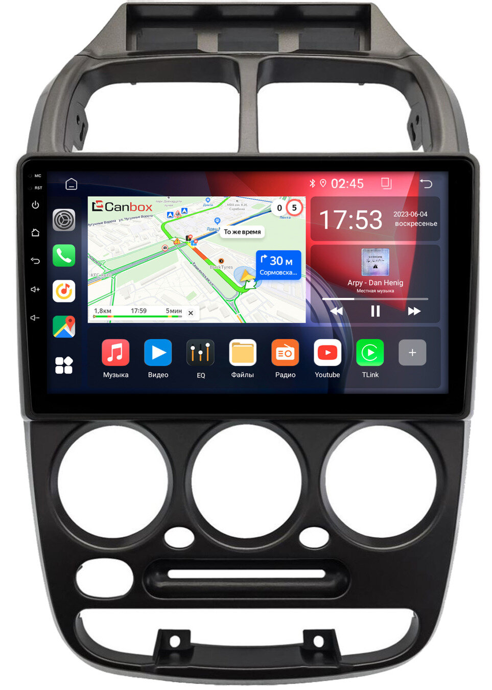 Штатная магнитола Hyundai Accent 2 1999-2003 (Вид F2) Canbox RS9-1313 1.5/32 Android 10 (IPS, DSP, CarPlay)