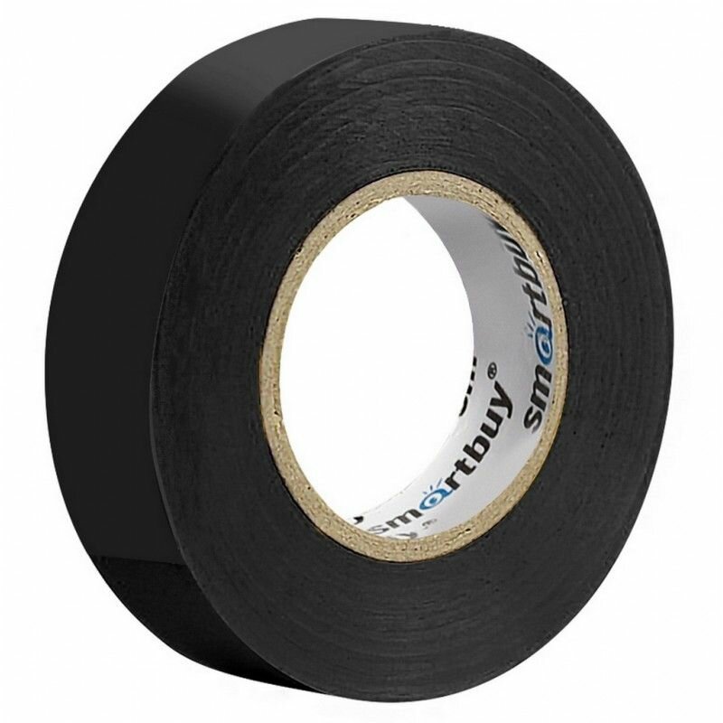 Изолента 0,13х15мм, 20 метров, черная (набор 10 штук)