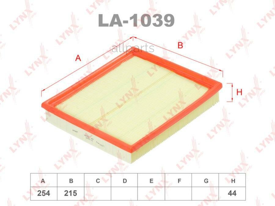LYNXAUTO LA1039 Фильтр воздушный