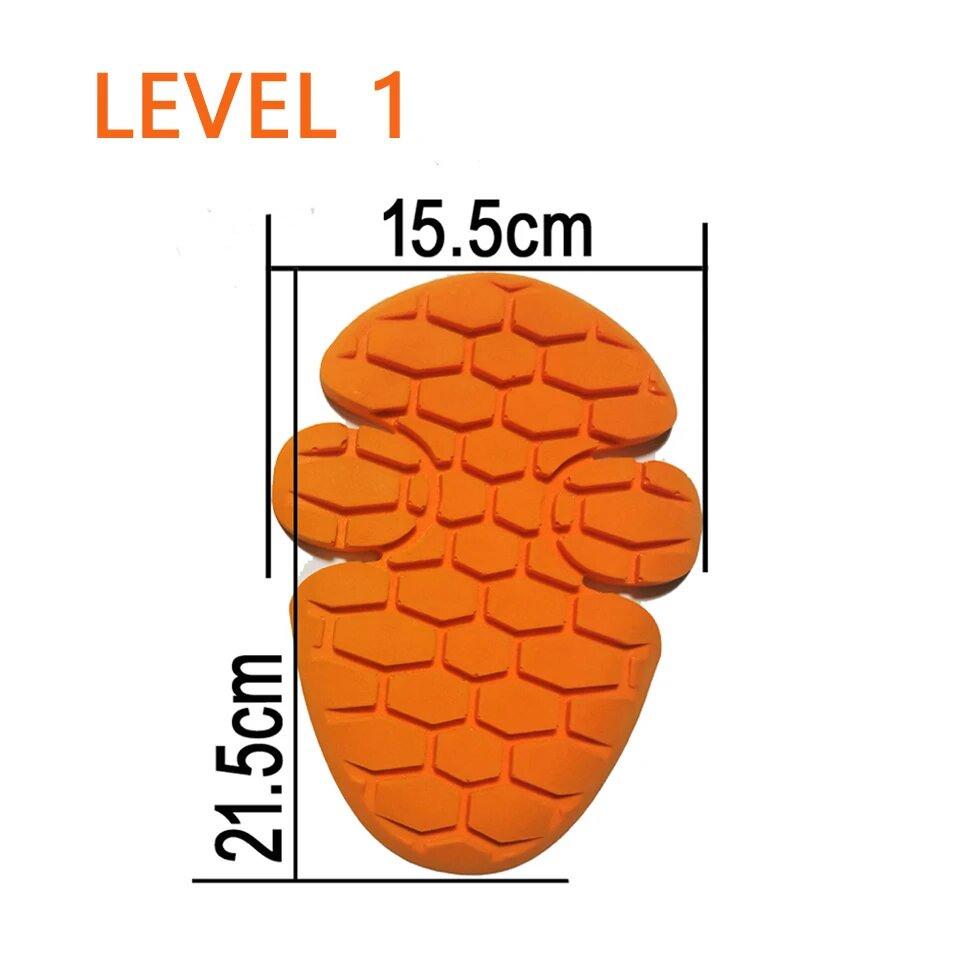 Мотозащита наколенник Level 1, оранжевый, для копчика