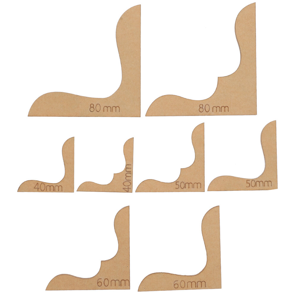 8 шт. акриловые угловые шаблоны для кошельков, набор трафаретов сделай сам с цветочным узором для кожаных изделий, украшение для угловых протекторов, трафарет для ремонта углов