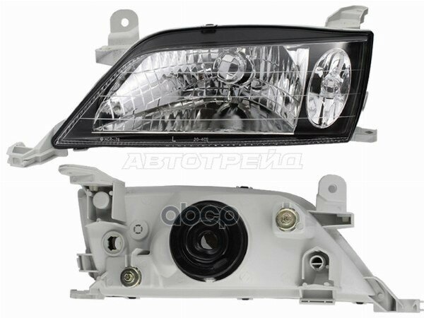 Фара Toyota Carina (T210) 97-01 (Слева/ чёрная) Sat арт. ST-20-402BL