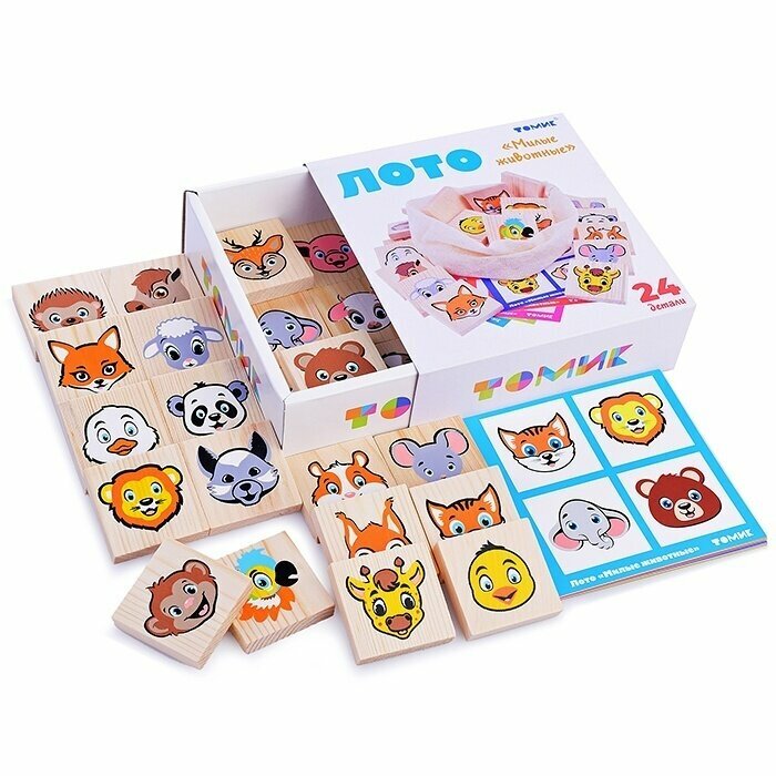 Лото детское Томик Милые Животные, 24 шт (1-76)