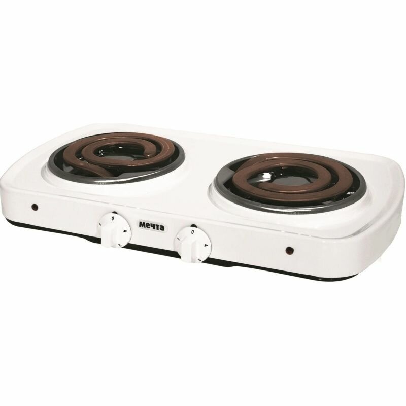 Плита электрическая Мечта настольная, 2 конфорки, ТЭН-конфорки, белая (212Т)