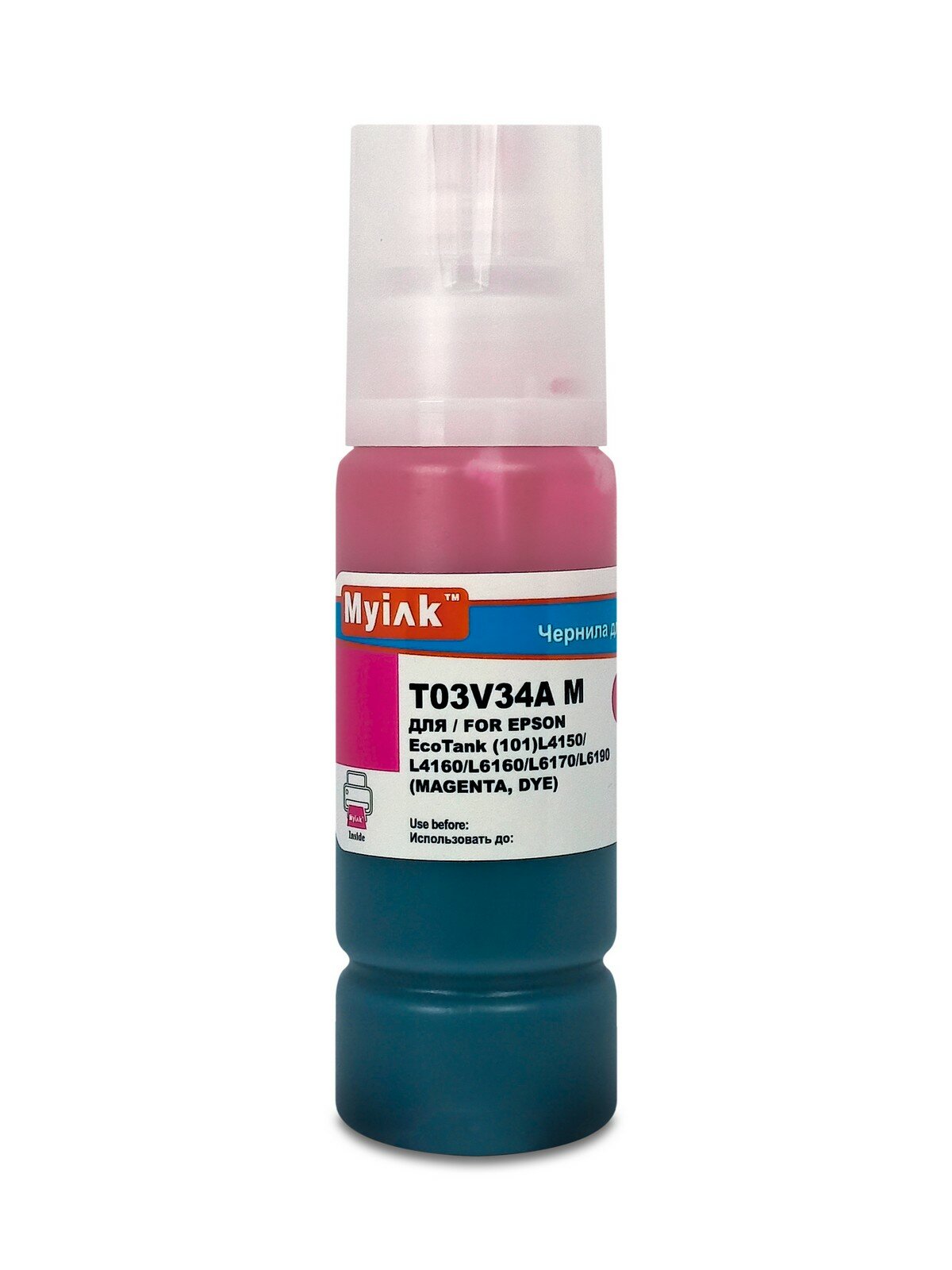 Чернила MyInk (водные) "Key Lock" (Ключ) для Epson 101/102 (L4150/L4160) 70 мл (T03V34A) (Magenta)