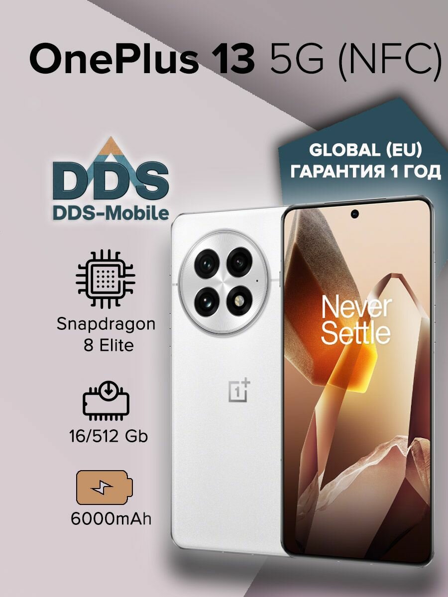 Смартфон OnePlus 13 CPH2653 16/512 Arctic Dawn (No charger)