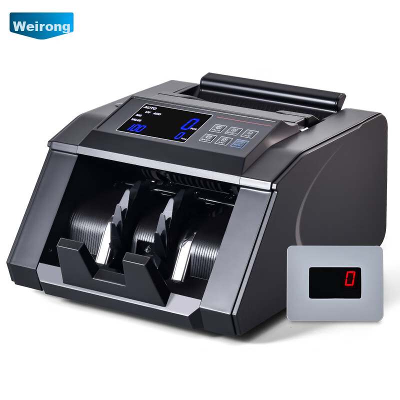 Weirong I6 Currency Counter, 2025 New Version, Commercial Multi-Currency, Small Class C, Euro, Renminbi, Korean Won, US Dollar, American Dollar, Currency Verification Machine