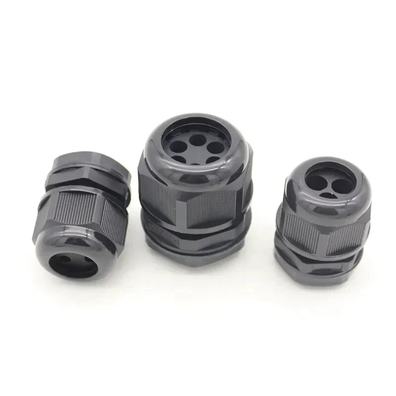 Нейлоновый кабельный ввод IP68 M16-3Holes-5mm-WH