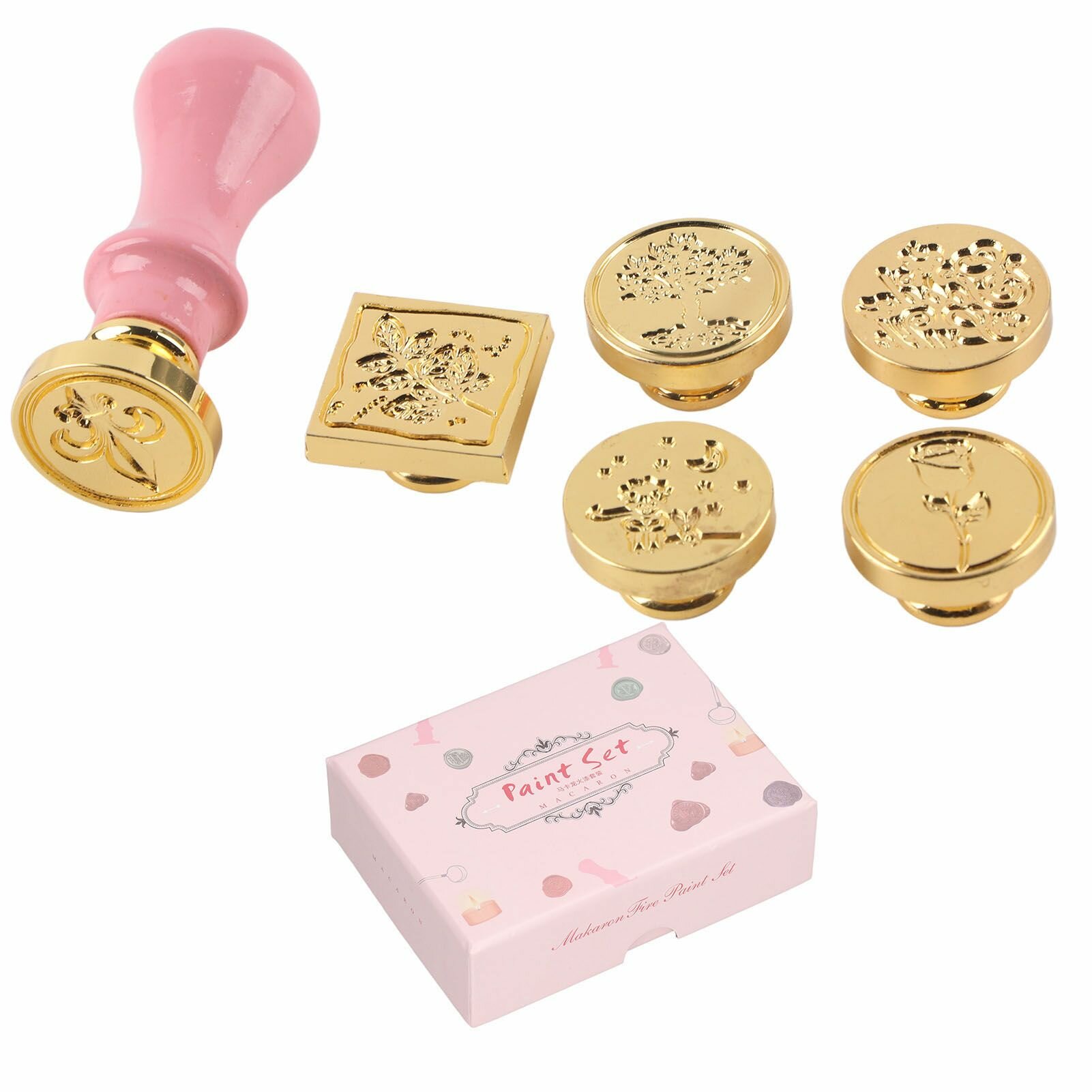 Набор штемпелей для розовой сургучной печати, простота в эксплуатации, высокая долговечность, устойчивость к ржавчине, широкое применение, штамп с сургучной печатью с длительным сроком службы