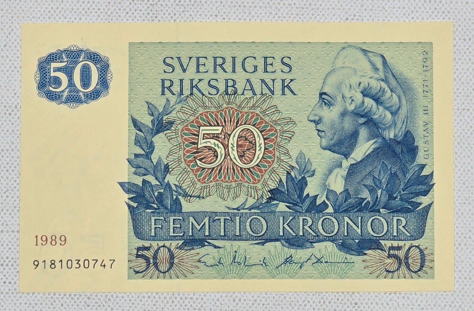 Швеция, 50 крон 1989 года