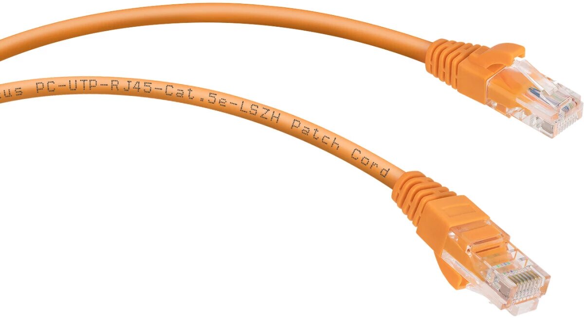 Патч-корд Cabeus 5м (PC-UTP-RJ45-Cat.5e-5m-OR-LSZH)