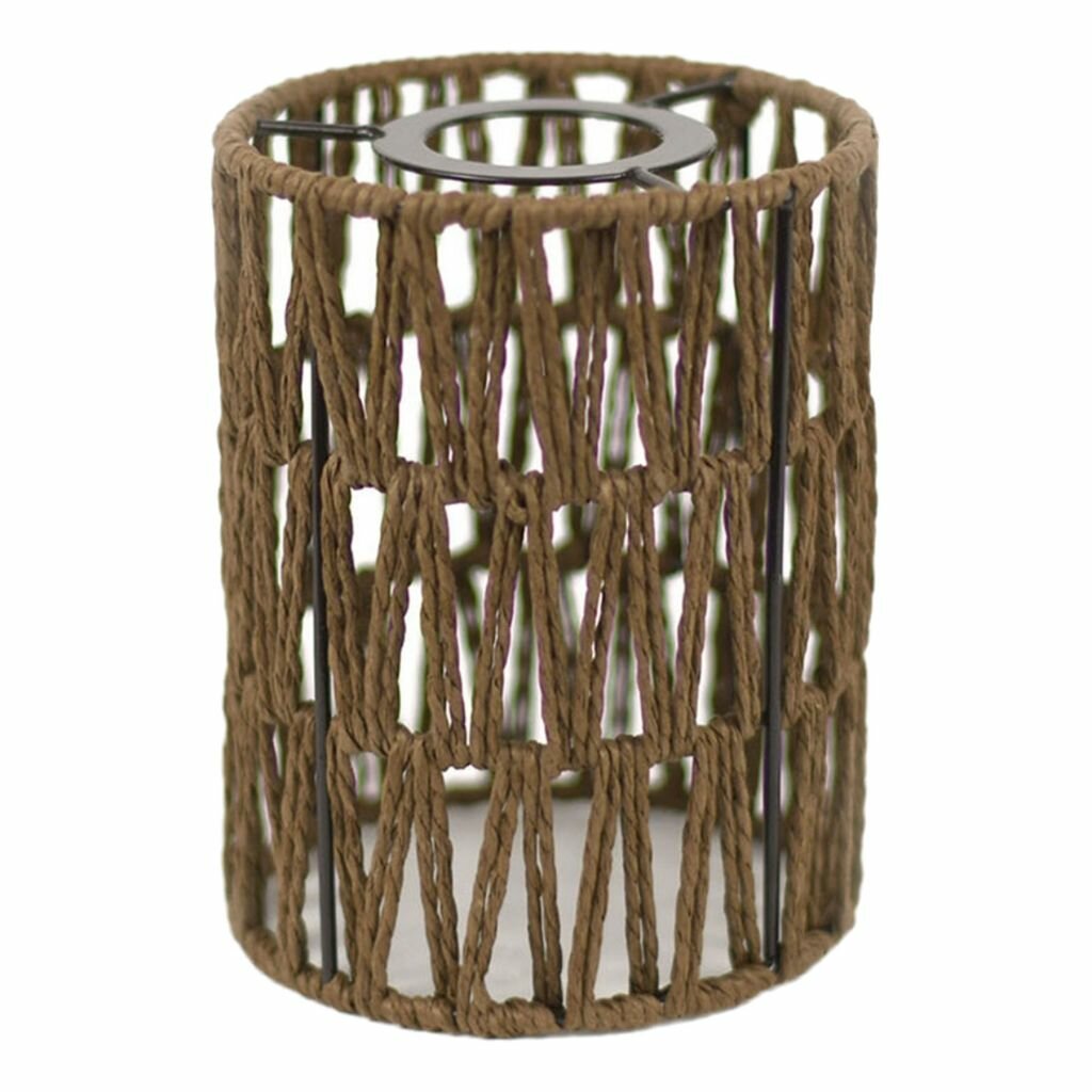 Подвесной абажур из бумажного шнура 15 см - коричневый