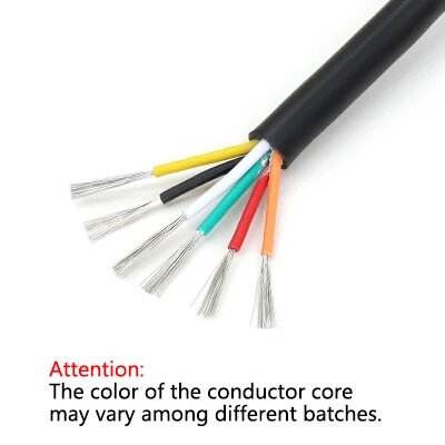 Многожильный провод UL2464 черный 2-10 м 26AWG, 6 Cores, 2 meters