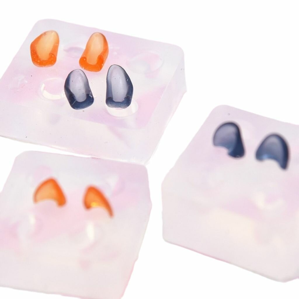 Набор из 3 предметов, сделанный своими руками ультралегкой глины, эпоксидной смолы, силиконовой формы для ушей животных ручной работы-комбинация