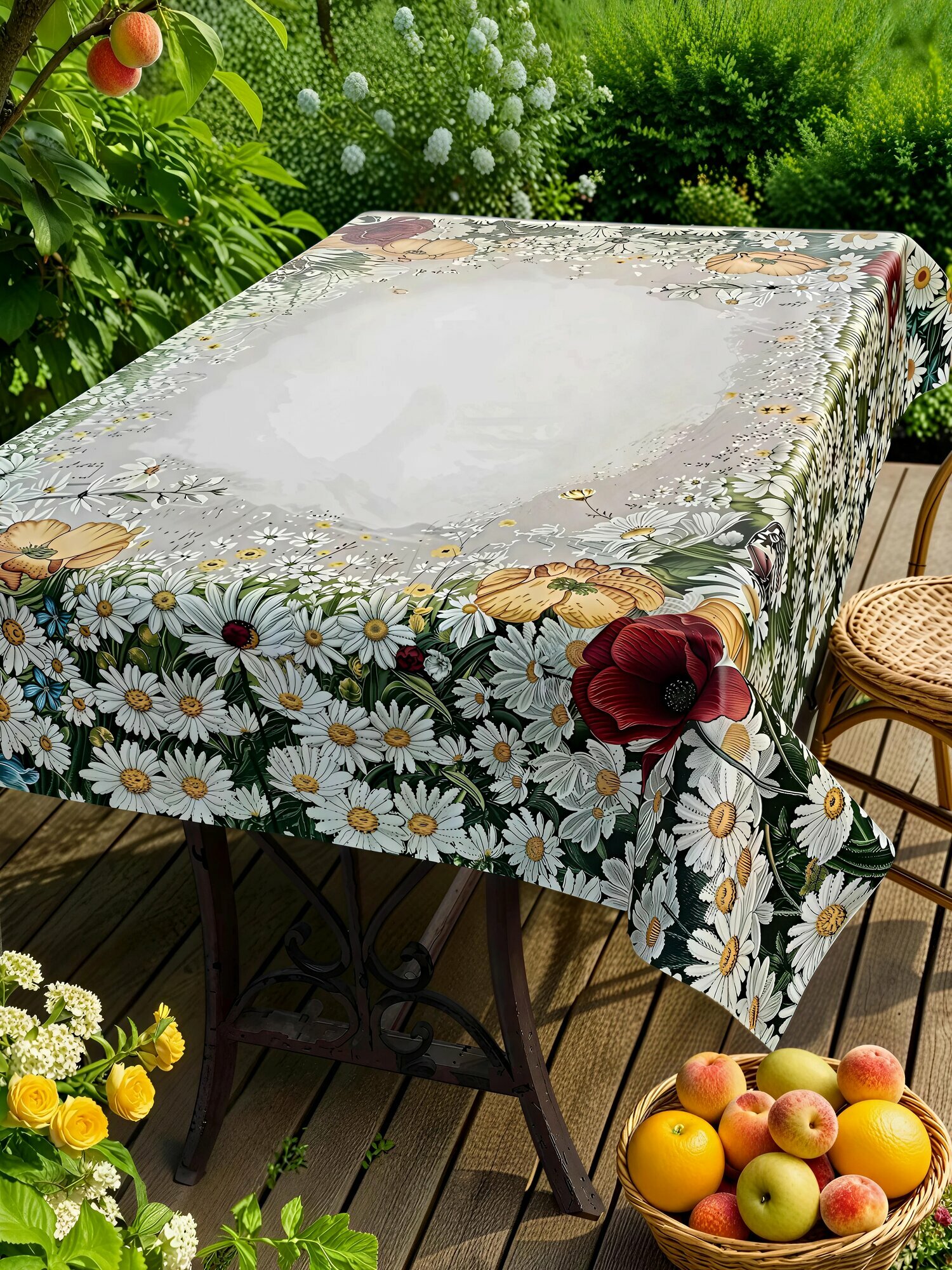 Laid Table, Клеенка на кухню , Скатерть на стол тканевая ПВХ 120х150 водоотталкивающая , декор для дома дачи