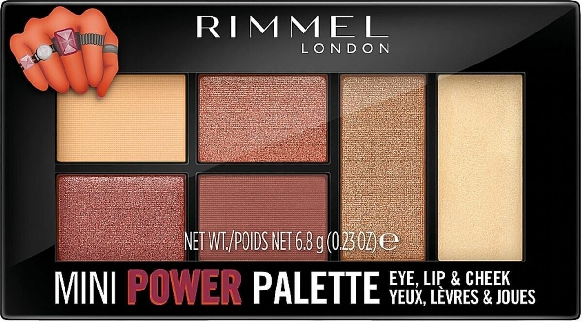 RIMMEL Универсальная палетка Mini Power Palette 006 Fierce