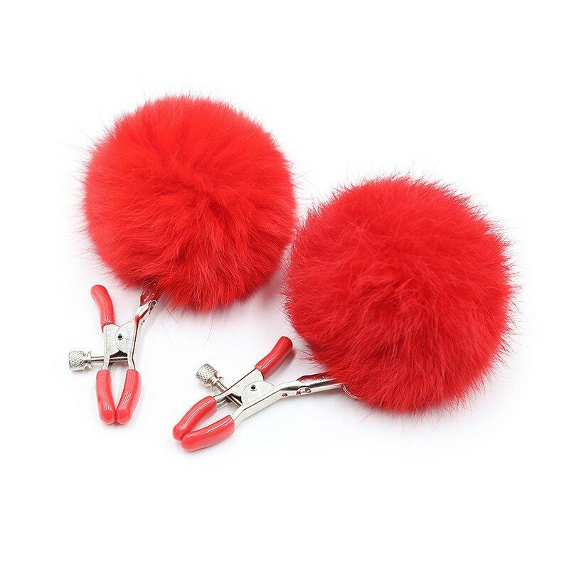 Jiuai sm реквизит для связывания женский шарик для волос перо колокольчик зажим для сосков пары секс-игрушки альтернативные взрослые секс-игрушки
