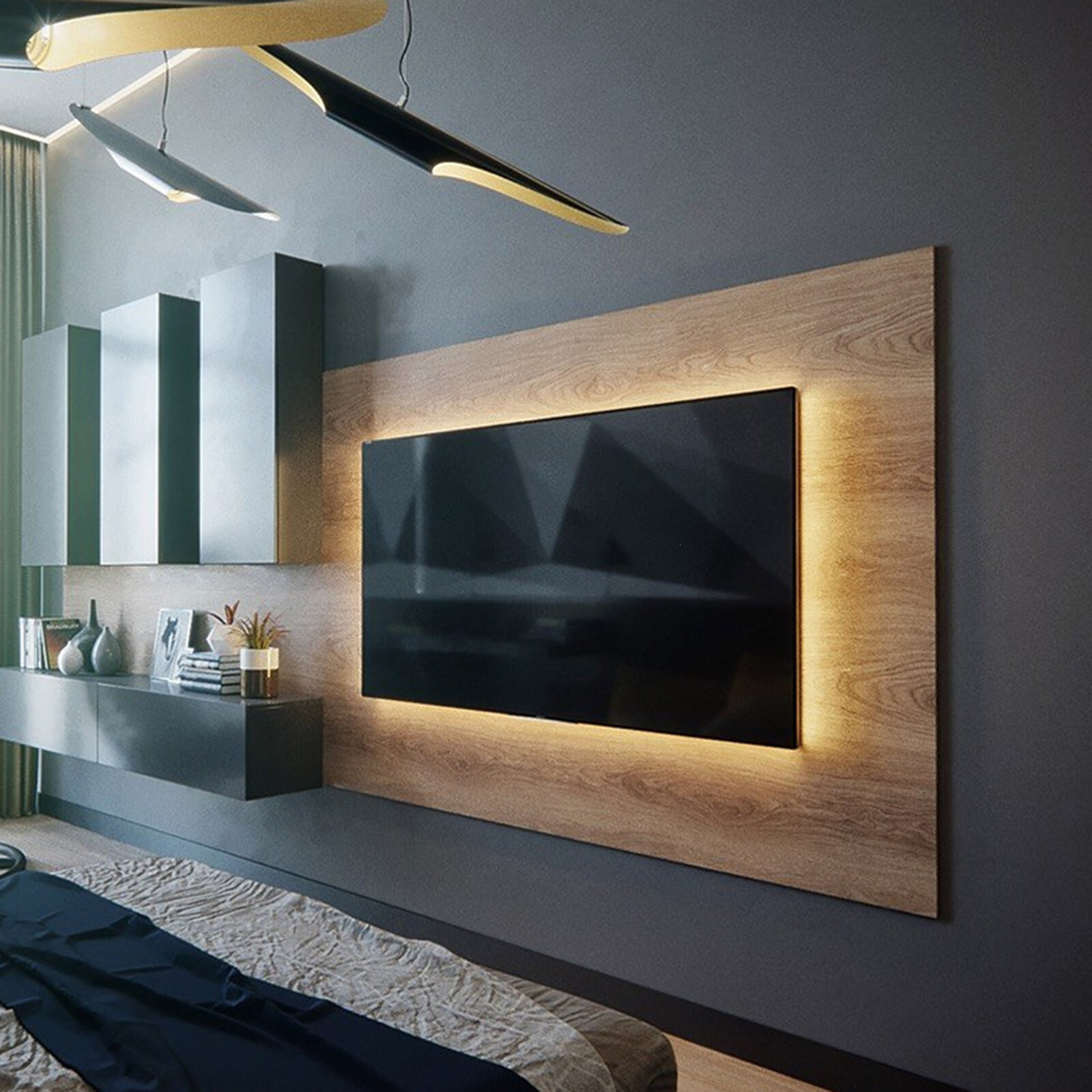 Питание от USB монохромная световая полоса ТВ-фон, украшение шкафа, световая панель, гибкий дизайн