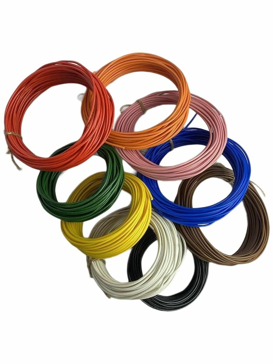 Набор монтажных проводов мгшв, сечение 0,5 мм2, 10 цветов х 4 метра