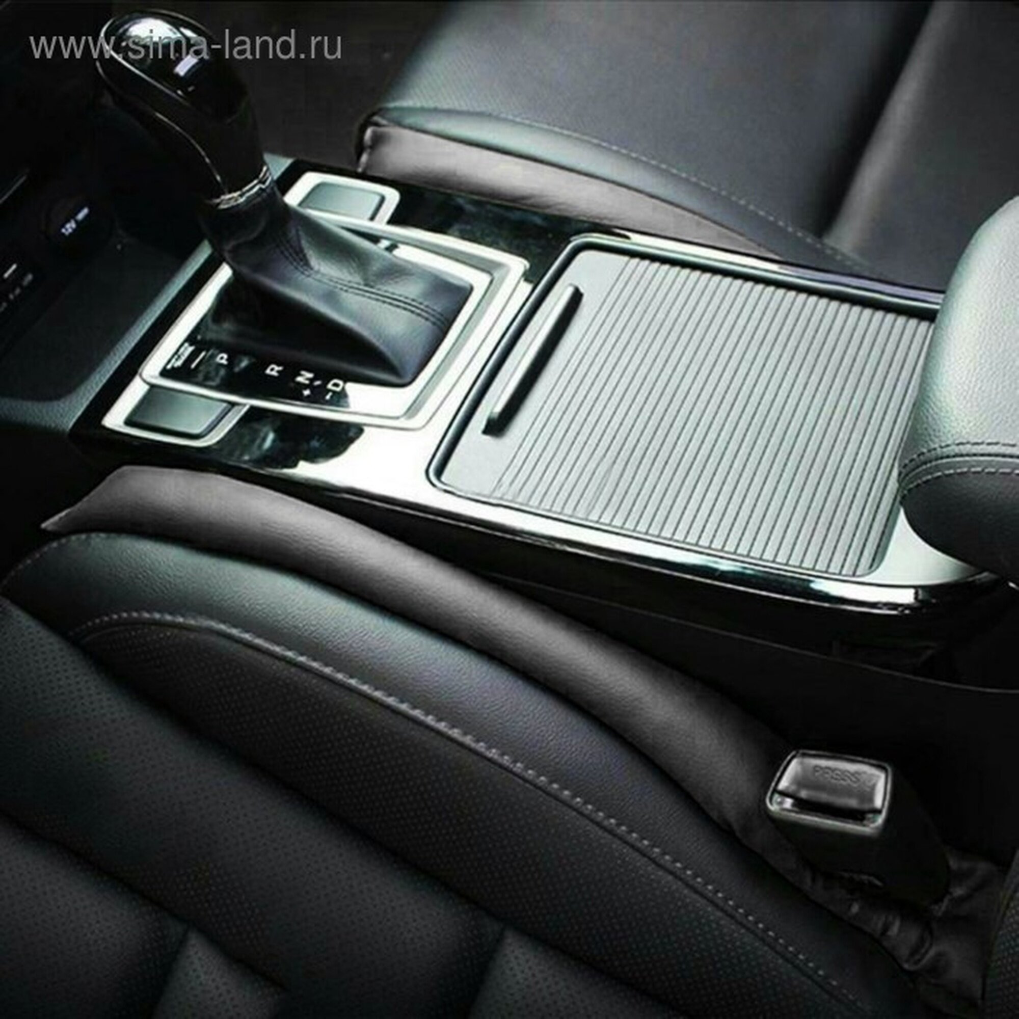 Вставка между сиденьем и консолью в авто, 43 см, искусственная кожа, чёрный