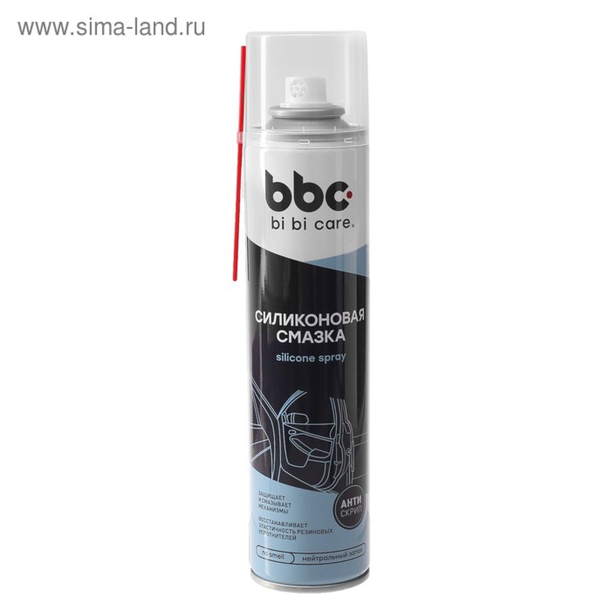 Силиконовая смазка BiBiCare, аэрозоль, 400мл, для уплотнителей, замков, петель